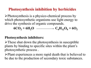 Mode of action of herbicides | PPTX