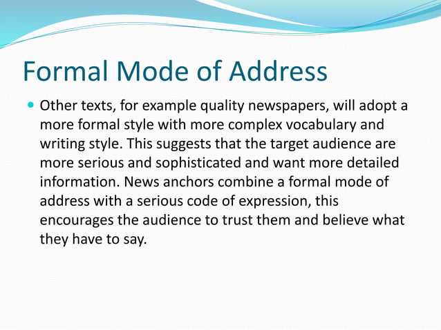 Mode of address | PPTX