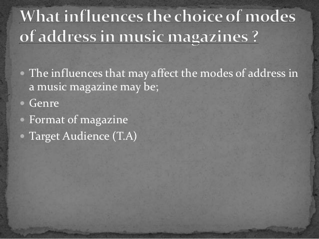 Mode of address media