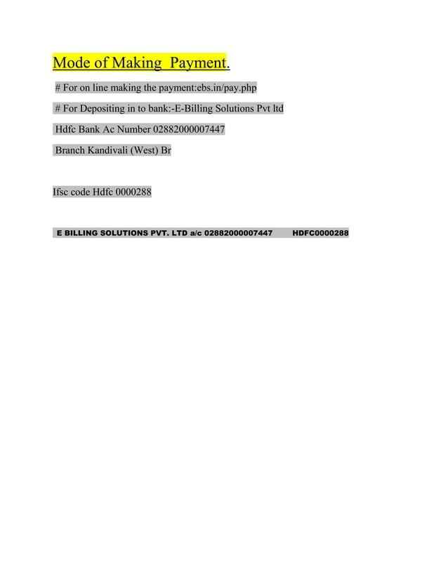 Mode of making payment(1) | DOCX