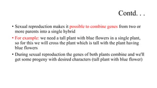 Mode of reproduction in crop plants. | PPTX