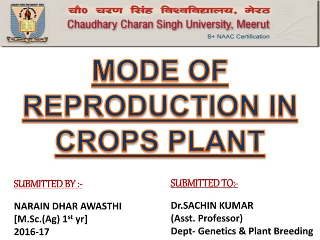 Mode of reproduction in plants | PPTX