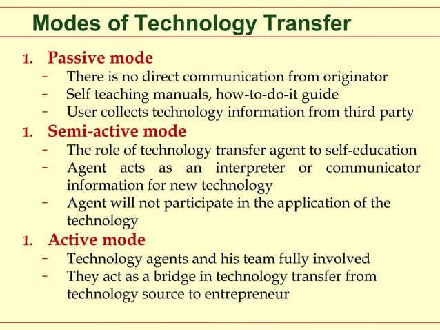 Mode, Price and Negotiation of Technology Transfer | PPT