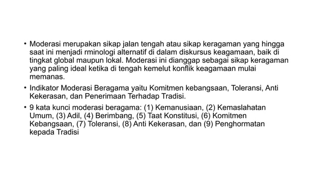 MODERASI BERAGAMA DALAM AGAMA HINDU YANG PERLU DIKETAHUI | PPTX