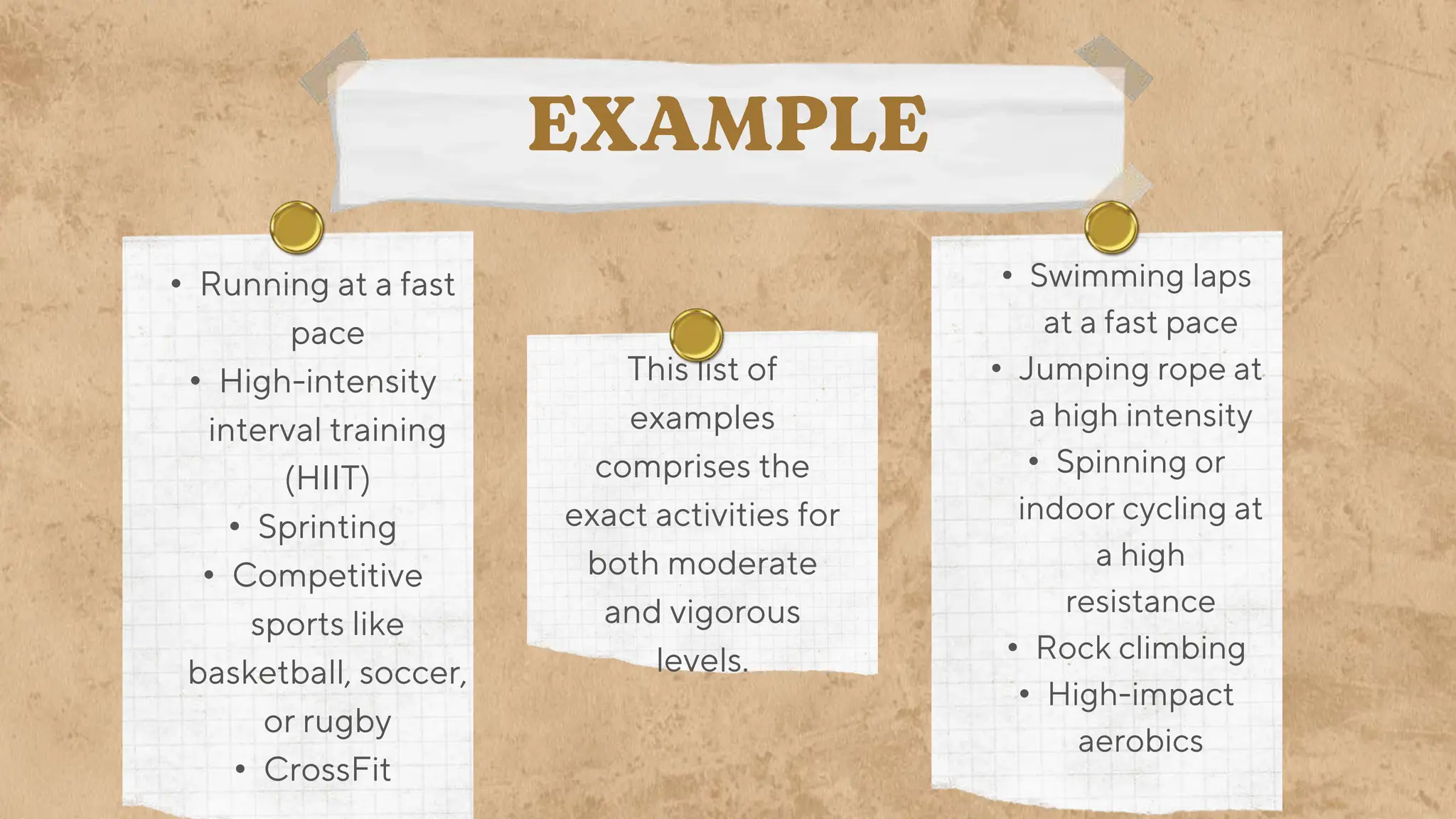 Moderate and Vigorous Physical Activities . | PPTX