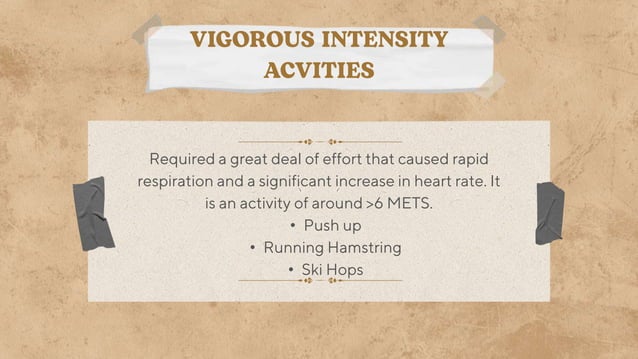 Moderate and Vigorous Physical Activities . | PPTX