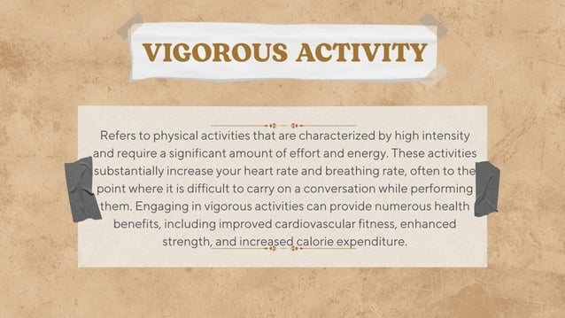 Moderate and Vigorous Physical Activities . | PPTX