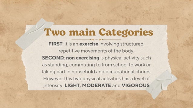 Moderate and Vigorous Physical Activities . | PPTX