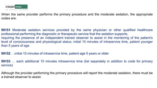 Moderate sedation coding | PPT