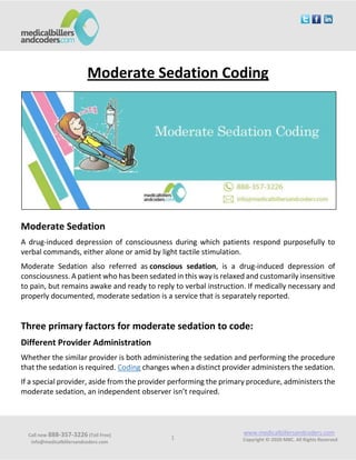 Moderate Sedation Coding | PDF