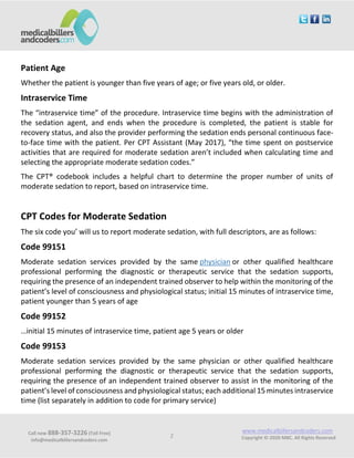 Moderate Sedation Coding | PDF