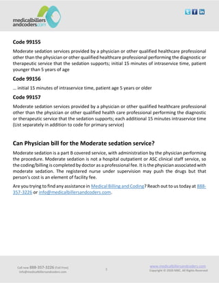 Moderate Sedation Coding | PDF