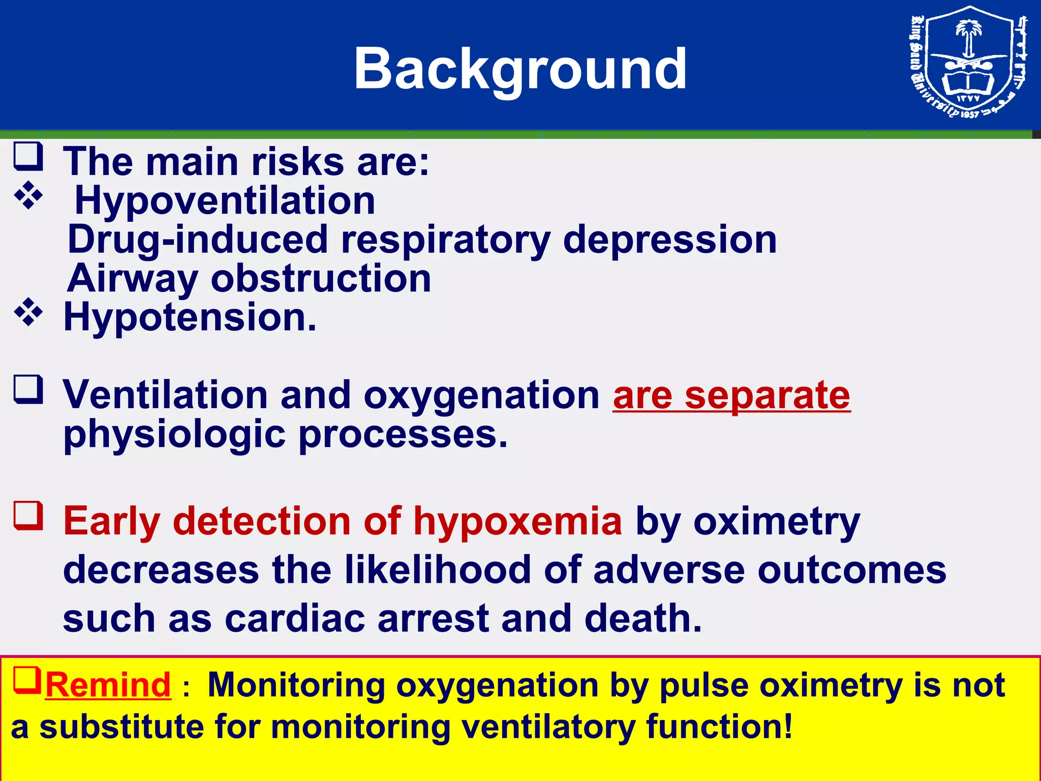 Moderate sedation monitoring | PPT