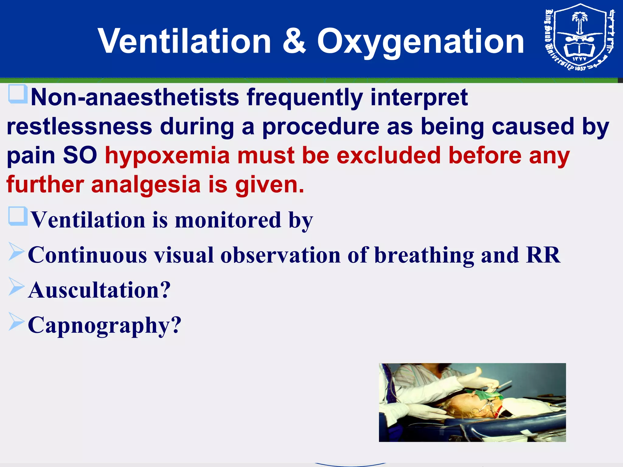 Moderate sedation monitoring | PPT