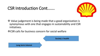 Moderating the csr of shell oil company ppt | PPT
