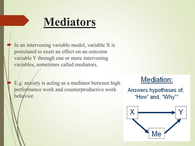 Moderation and mediation | PPTX | Science