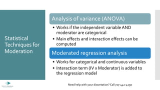 Moderation and Mediation | Dissertation Webinar | PPTX