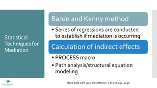 Moderation and Mediation | Dissertation Webinar | PPTX