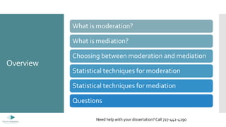 Moderation and Mediation | Dissertation Webinar | PPTX