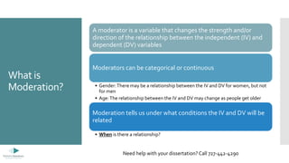 Moderation and Mediation | Dissertation Webinar | PPTX