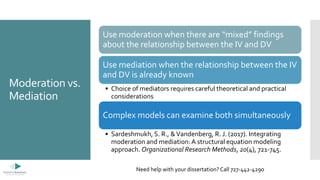 Moderation and Mediation | Dissertation Webinar | PPTX