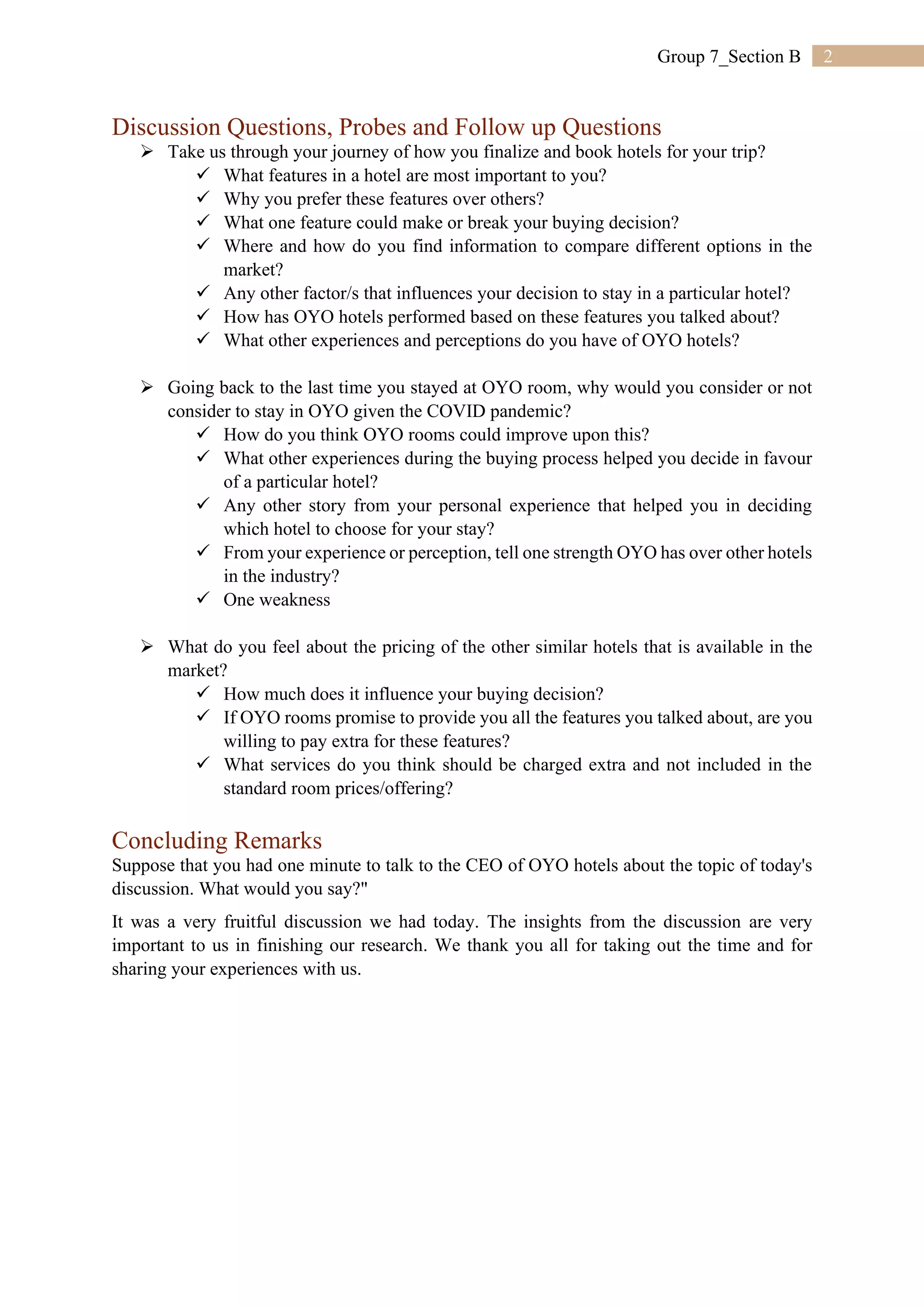 Moderator guide for Focus Group Discussion | PDF