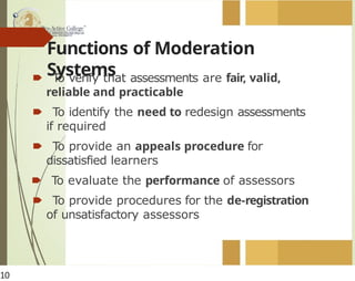 Moderator Learning foe assessors101.pptx | Educational Assessment ...
