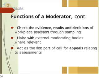 Moderator Learning foe assessors101.pptx | Educational Assessment ...