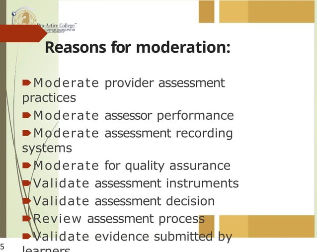 Moderator Learning foe assessors101.pptx | Educational Assessment ...