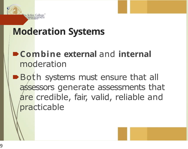 Moderator Learning foe assessors101.pptx | Educational Assessment ...