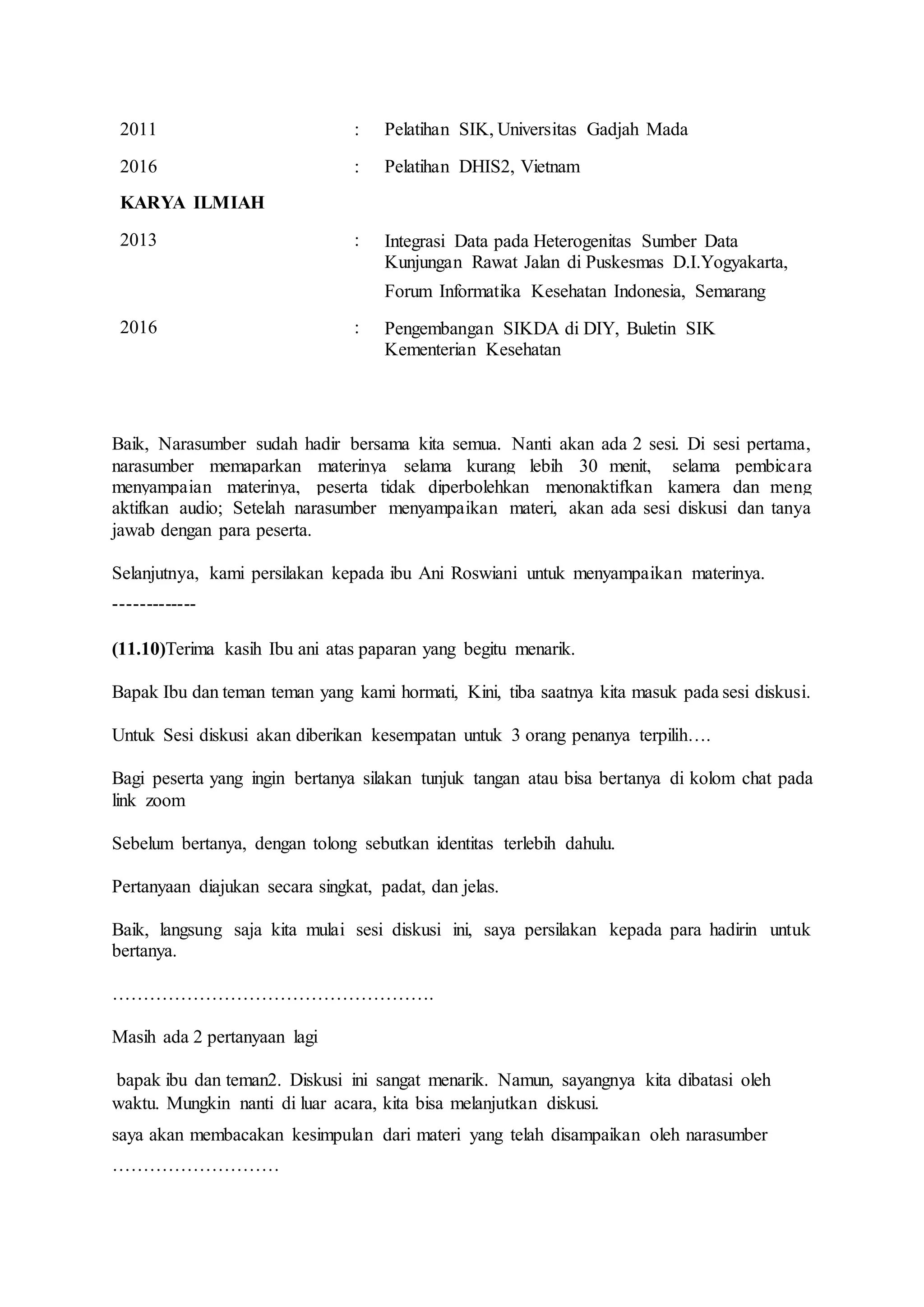 Moderator speaking | PDF