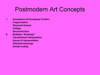 Modern & Postmodern Art power point | PPT