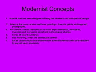 Modern & Postmodern Art power point | PPT