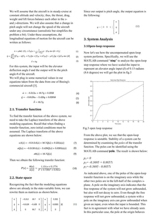 Design and Simulation of Aircraft Autopilot to Control the Pitch Angle ...