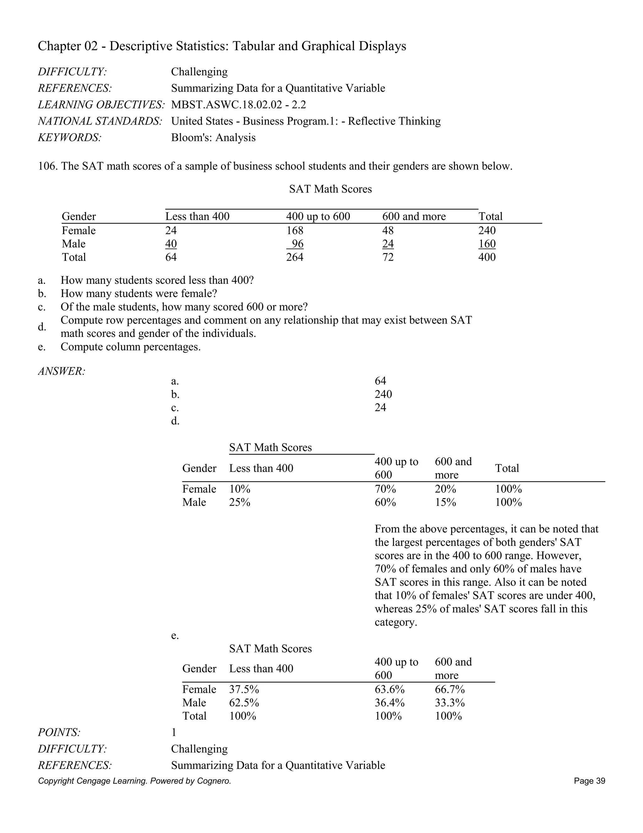 Modern Business Statistics with Microsoft Excel 6th Edition Anderson ...
