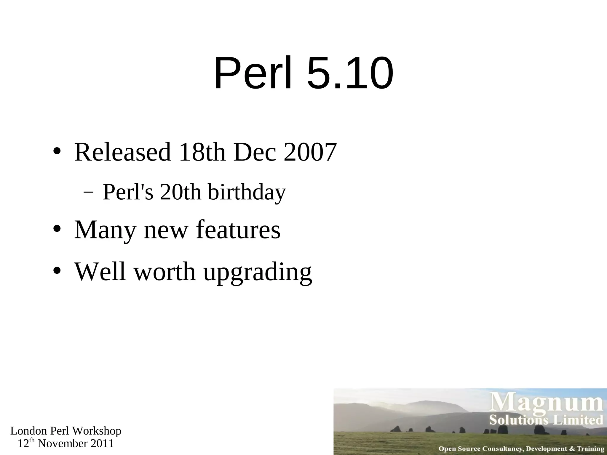 Modern Core Perl