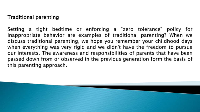 Modern-day parenting vs. traditional parenting | PPTX | Parenting ...