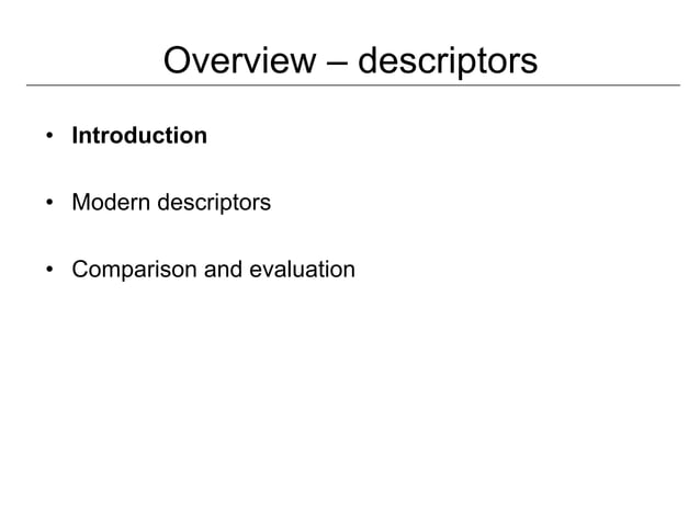 Modern features-part-2-descriptors | PDF