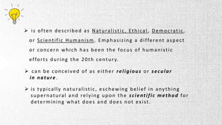 BEGINNING OF MODERN HUMANISM | PPT