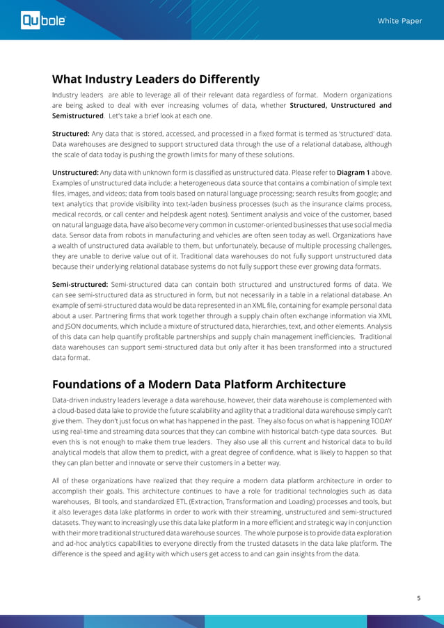 Modern Integrated Data Environment - Whitepaper | Qubole | PDF