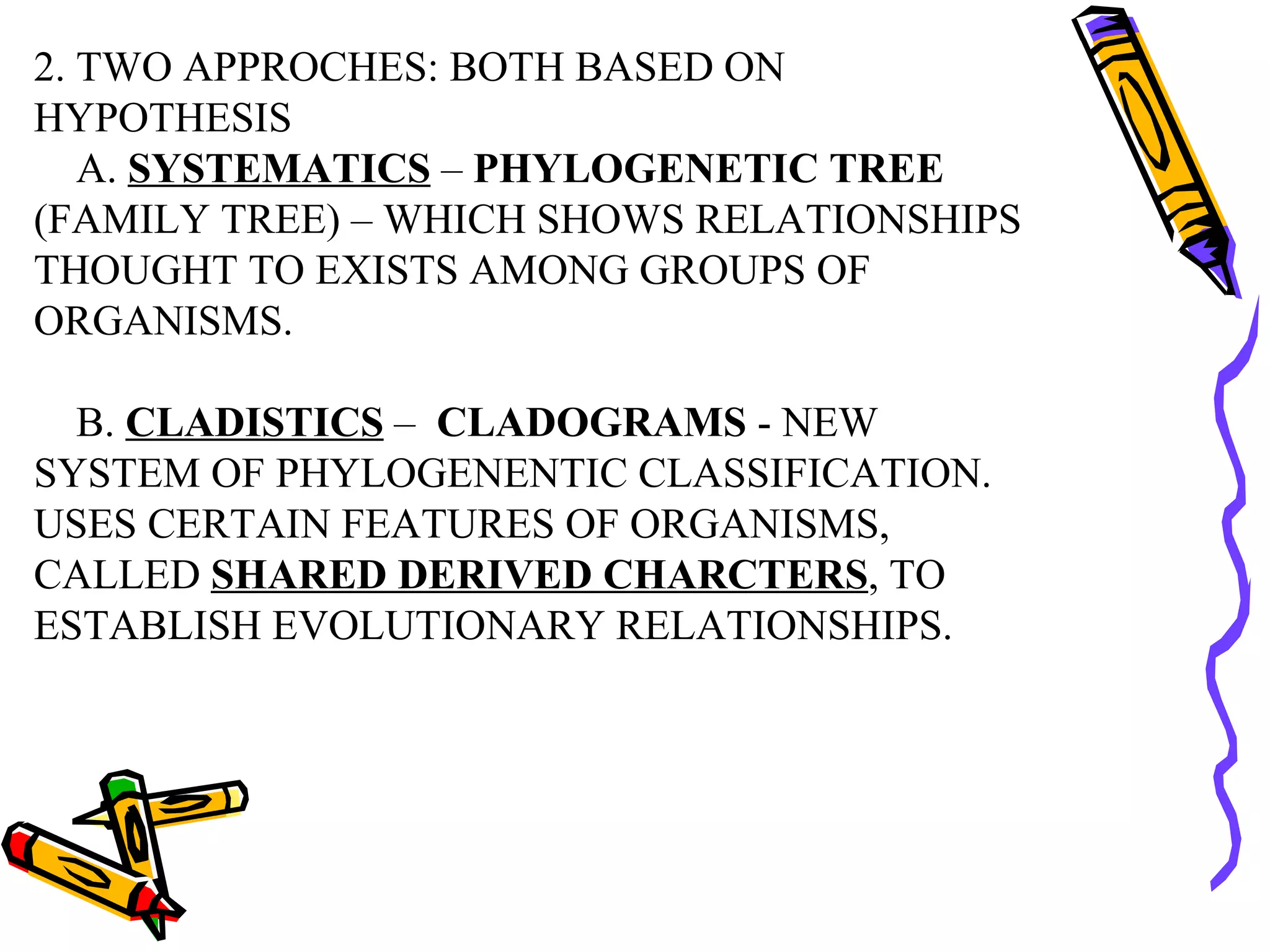 Modern Phylogenetic Taxonomy Notes | PPT