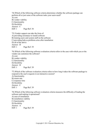 Modern Systems Analysis and Design 6th Edition Hoffer Test Bank | PDF