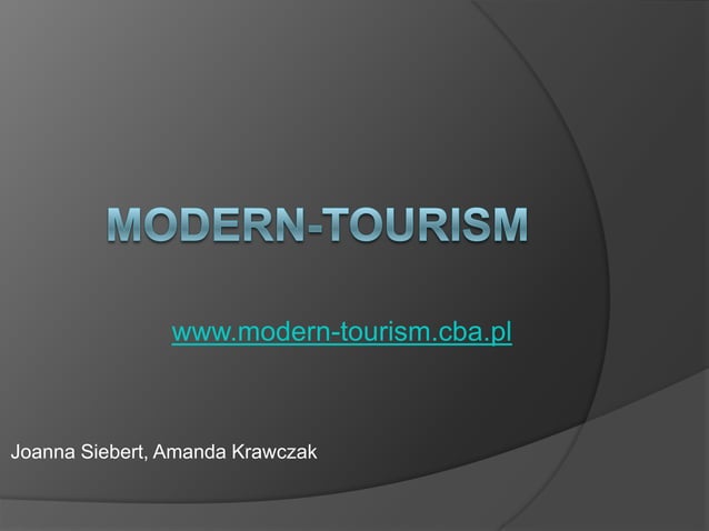 Modern tourism | PPTX