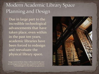 Modern academic library space planning and design presentation | PPT