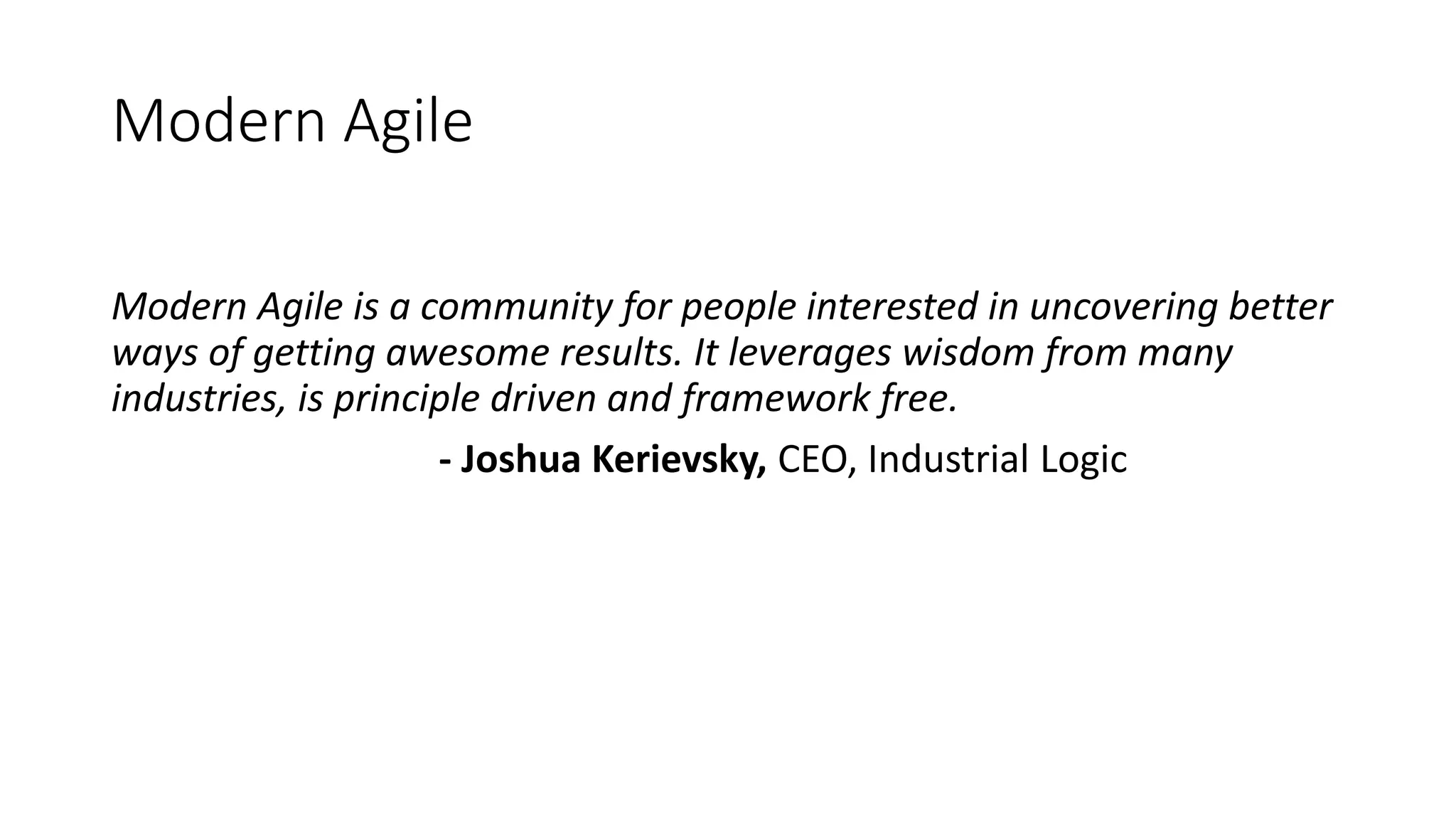 Modern agile presentation | PPT