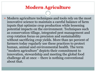 Modern agriculture | PPTX