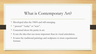 modern and Contemporary art for art appreciation | PPTX