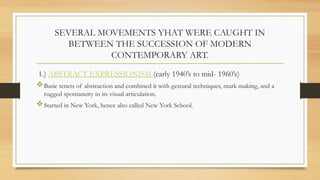 modern and Contemporary art for art appreciation | PPTX