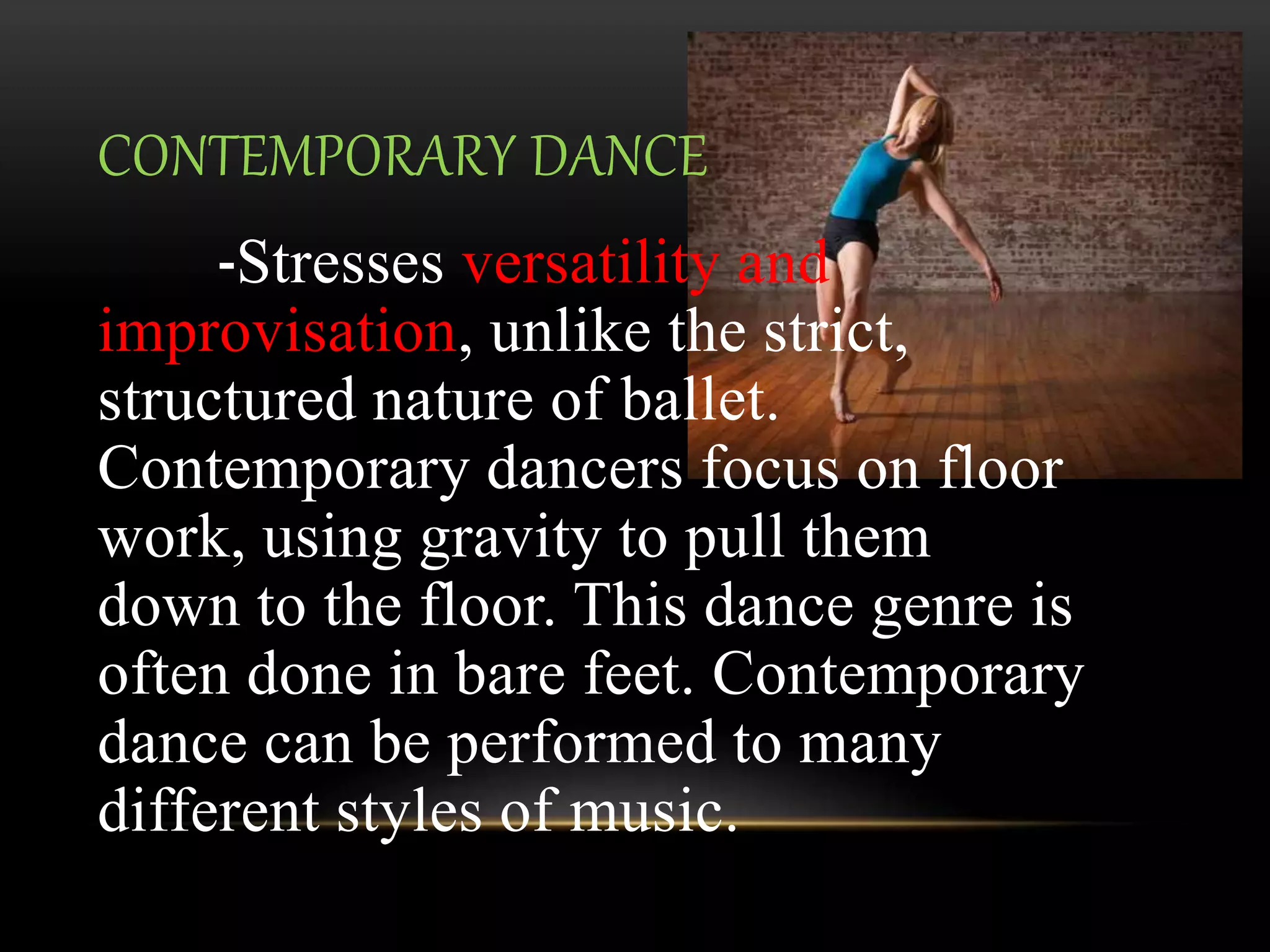 Modern and Contemporary dance | PPTX