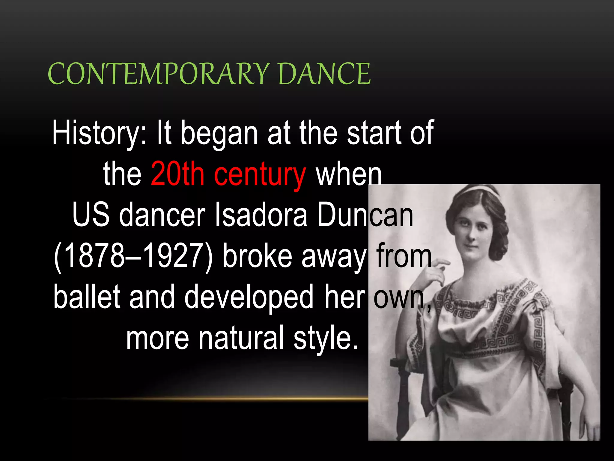 Modern and Contemporary dance | PPTX